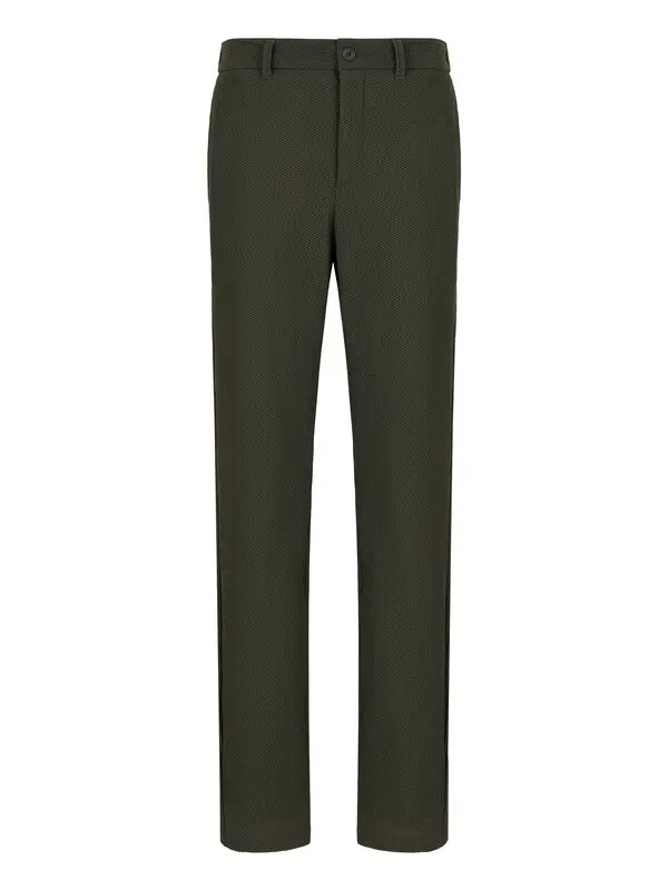 Giorgio Armani Technical Waffle Trousers - Green