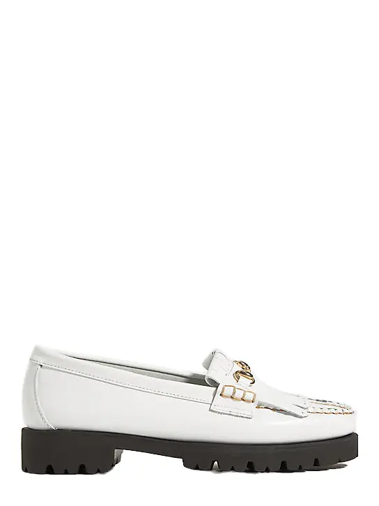 G.H.BASS Weejuns Lianna Bit Lug Loafers - White