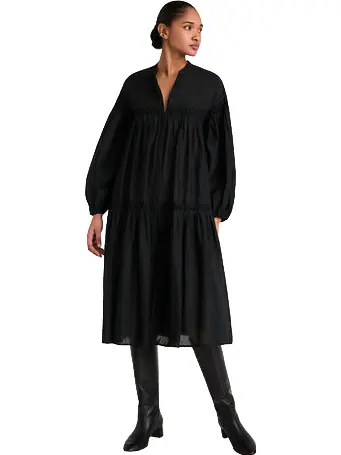 Merlette Elysium Long-sleeve Dress - Black