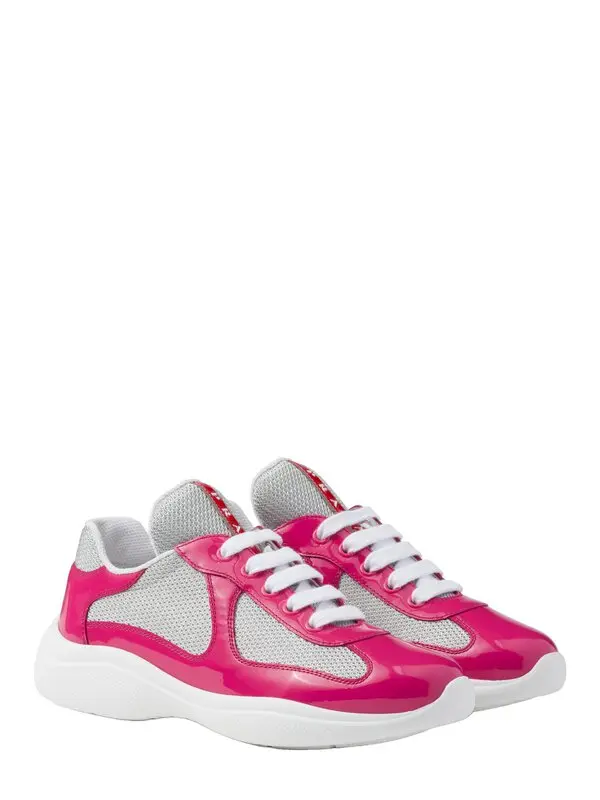 Prada America's Cup Biker Fabric Sneakers - Pink