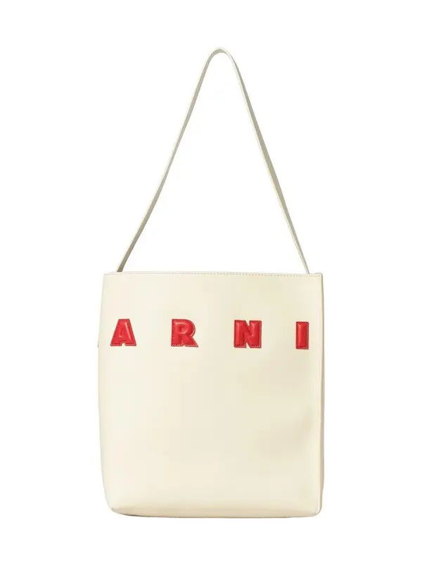 Marni Logo Shoulder Bag - Ivory