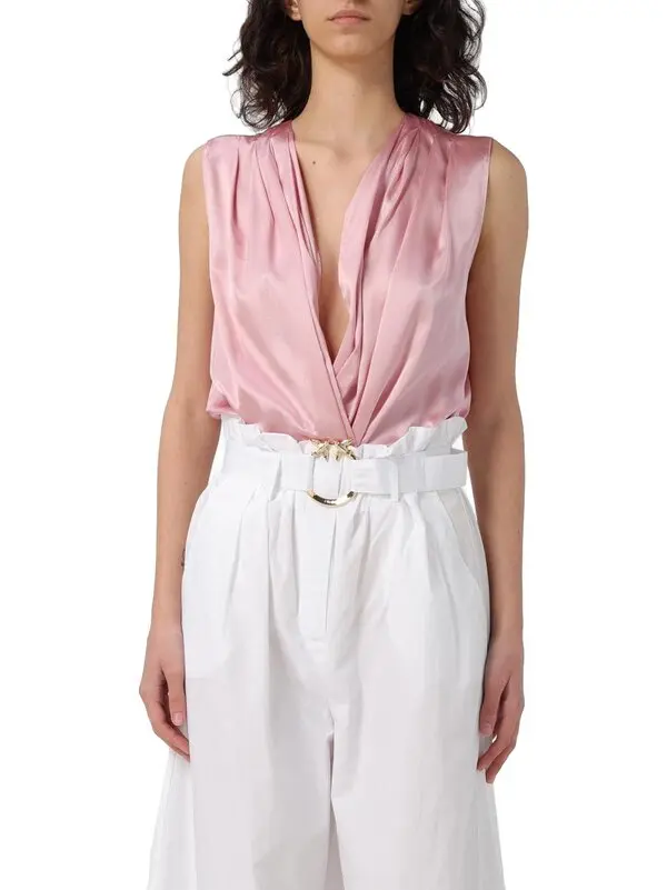 Pinko Sleeveless Draped Bodysuit - Pink
