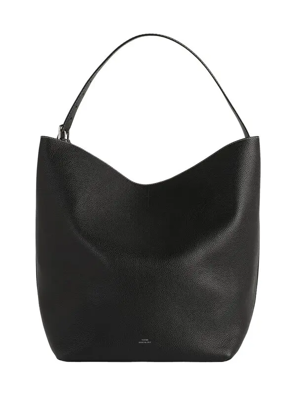 TOTEME Belted Leather Tote Bag - Black