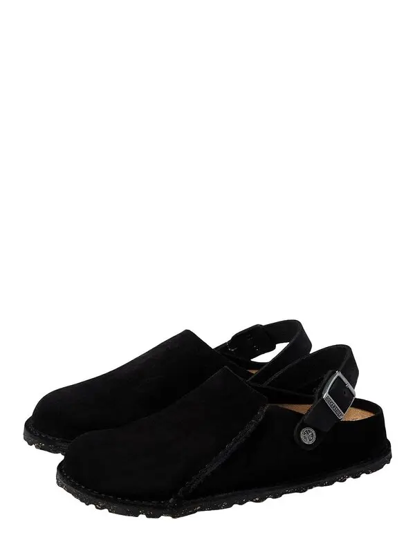 BIRKENSTOCK Lutry 365 Suede Clogs - Black