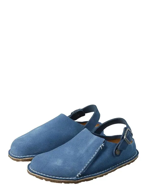 BIRKENSTOCK Lutry 365 Suede Clogs - Blue