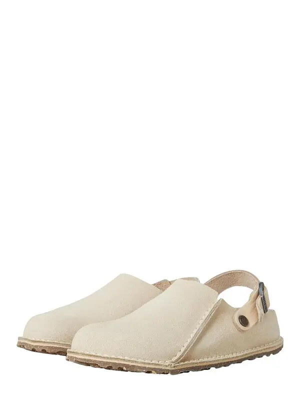 BIRKENSTOCK Lutry 365 Suede Clogs - White