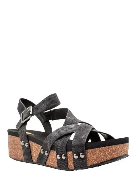 VOLATILE Sand Castle Platform Sandals - Black