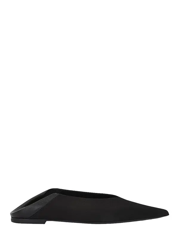Saint Laurent Carolyn Flat Slipper - Noir