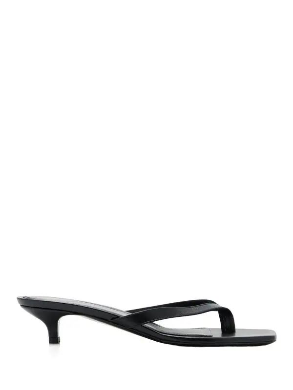TOTEME Flip-flop Kitten Heel Sandals - Black