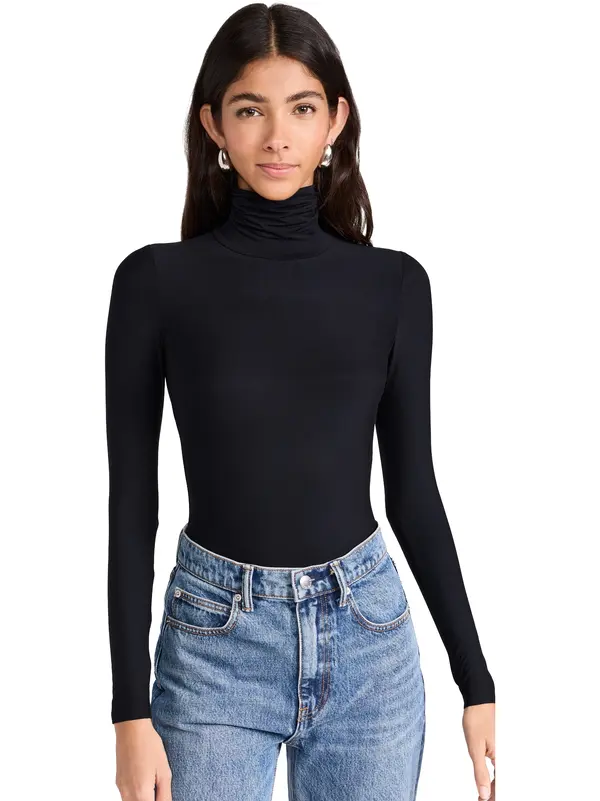 Commando Butter Turtleneck Bodysuit - Black