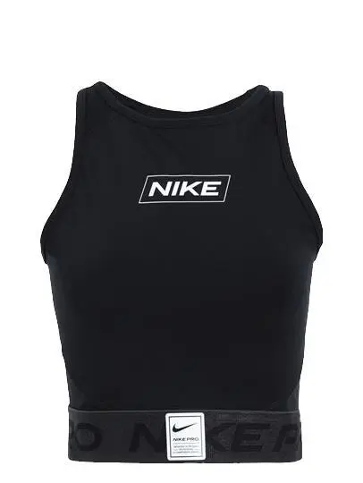 Nike Pro Dri-fit Graphic Crop Tank Top - Black