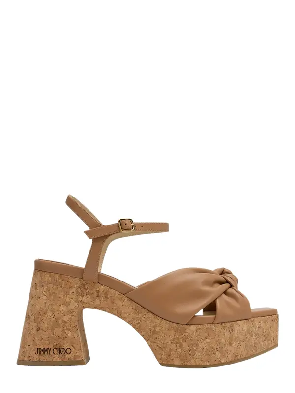 JIMMY CHOO Heloise Platform Sandals - Biscuit