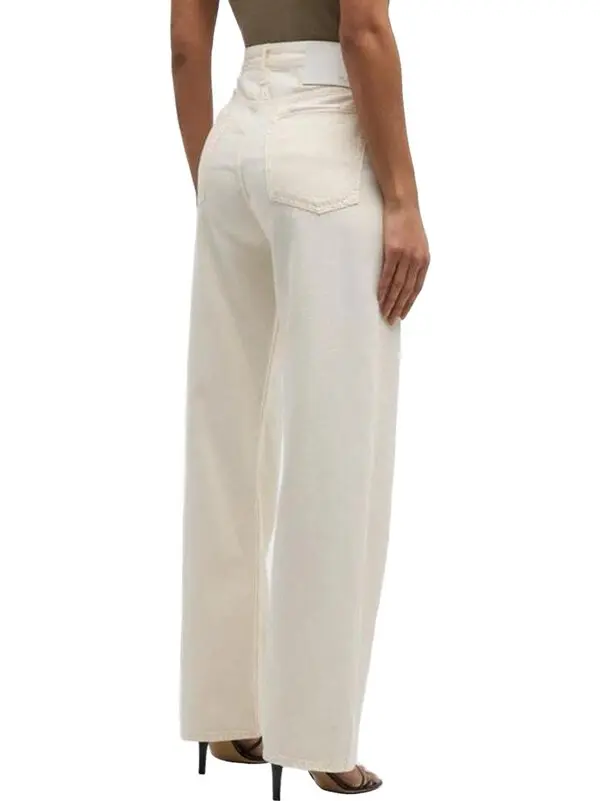 Rag & Bone Featherweight Logan Wide-leg Jeans - Ecru