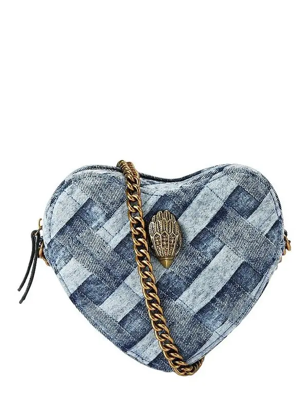Kurt Geiger Kensington Denim Heart Crossbody - Navy