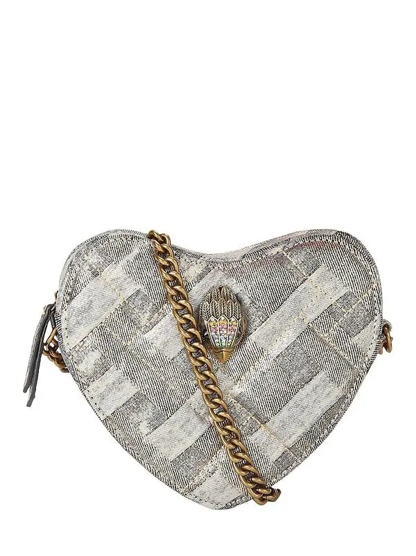 Kurt Geiger Kensington Denim Heart Crossbody - Open Yellow