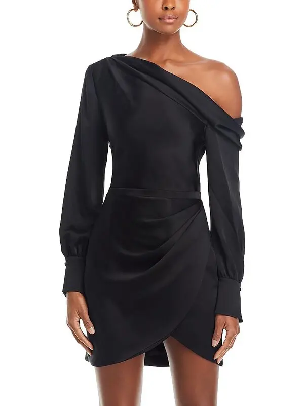 Simkhai Cameron One Shoulder Mini Dress - Black