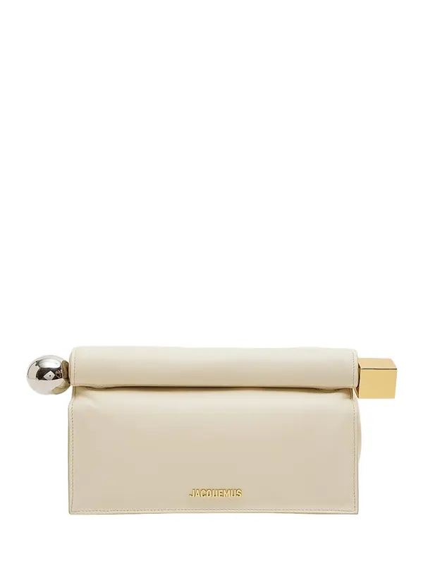 Jacquemus La Pochette Rond Clutch Bag - Light Ivory
