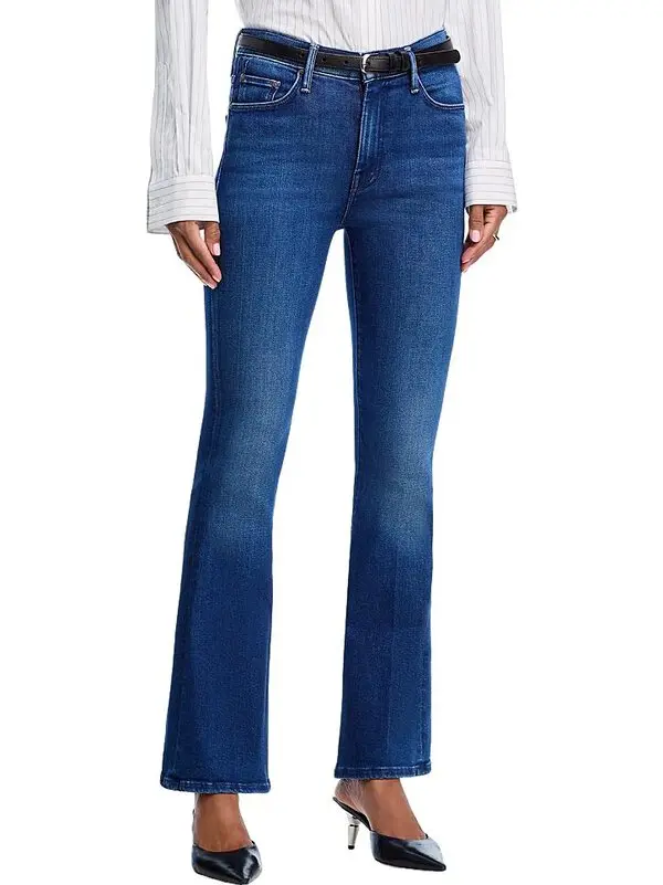 MOTHER The Weekender Mid Rise Flared Jeans - Nip It In The Butt