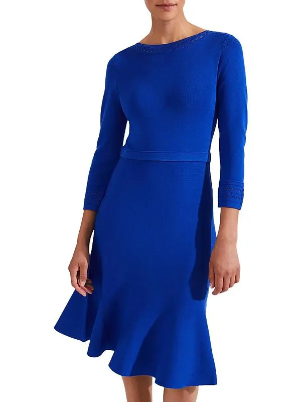 HOBBS LONDON Quinn Knitted Dress - Egyptian Blue