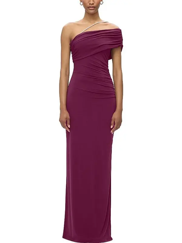 Herve Leger Olivia Crystal Trim Gown - Thistle