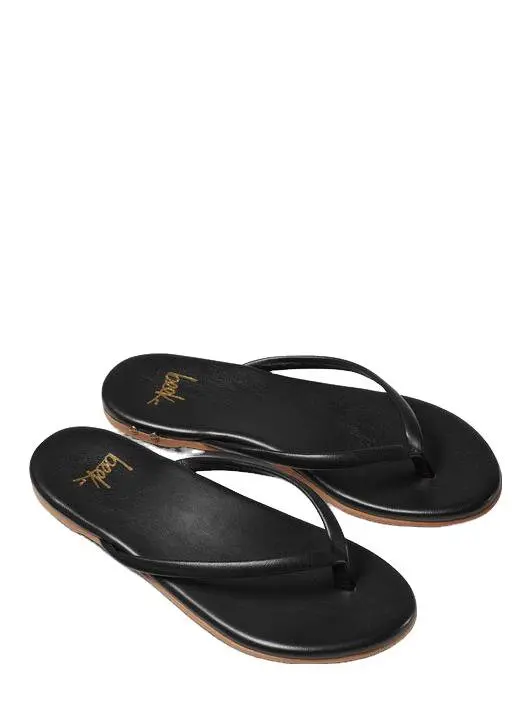 Beek Sunbeam Leather Flip-flop Sandal - Black