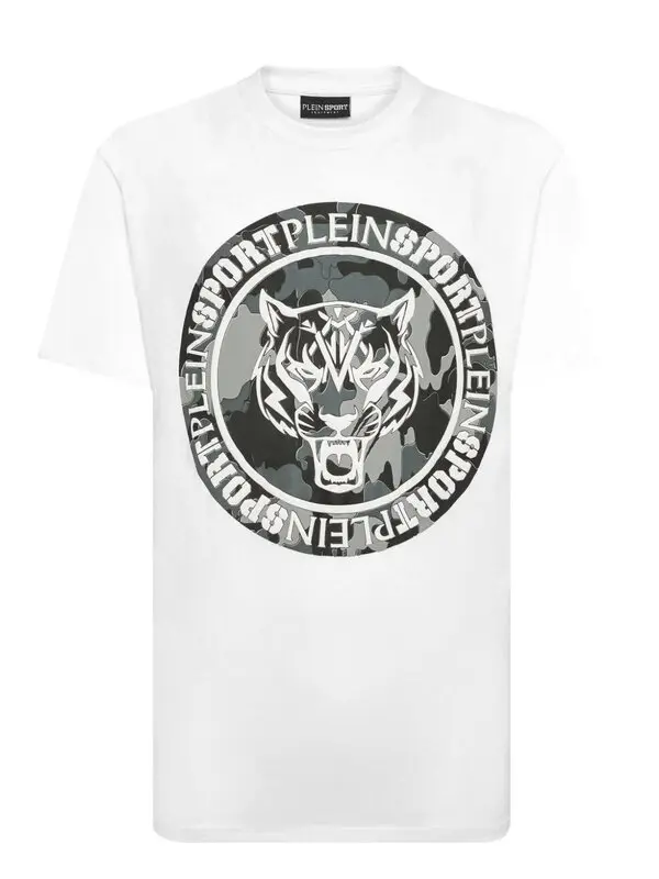 PLEIN SPORT Graphic-print Cotton T-shirt - White