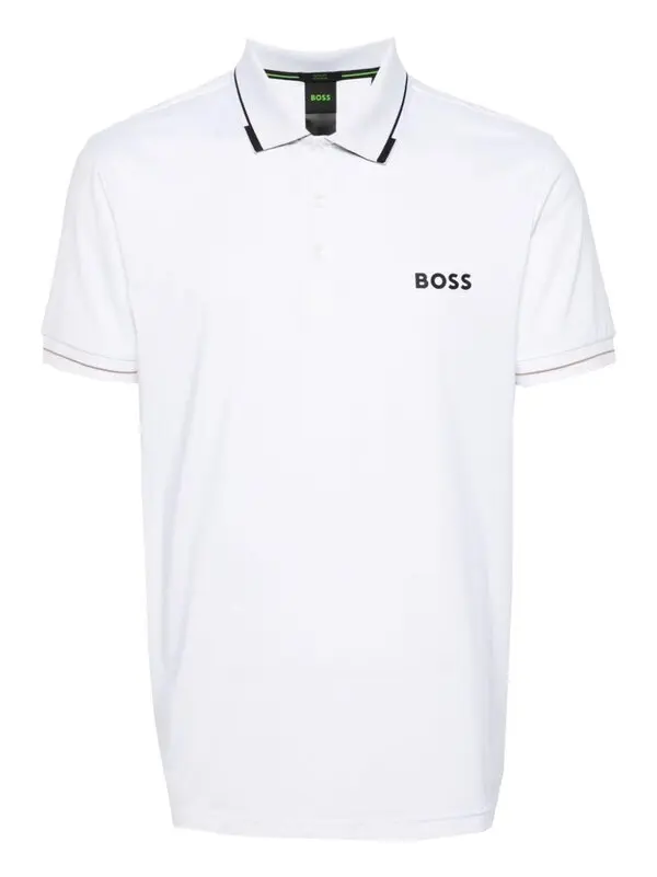 BOSS Logo-print Polo Shirt - White