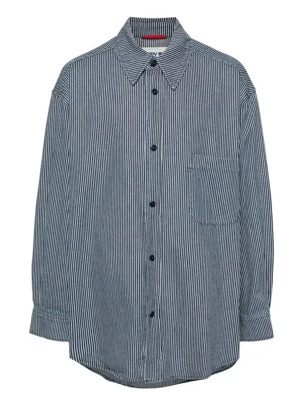 AUTRY Striped Cotton Shirt - Blue