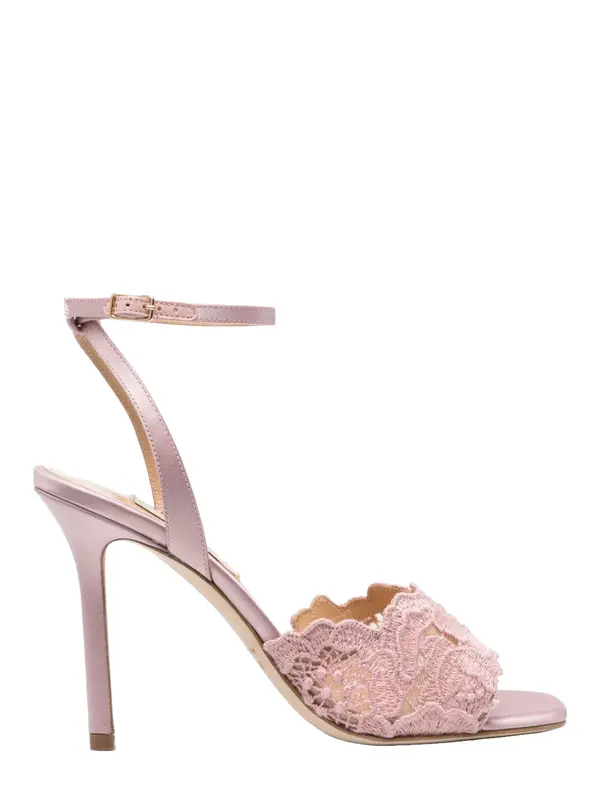 ARTEANA Floral-lace Strap 105mm Sandals - Pink