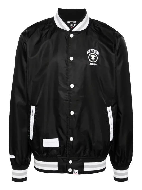 AAPE BY *A BATHING APE® Stripe-trim Bomber Jacket - Black