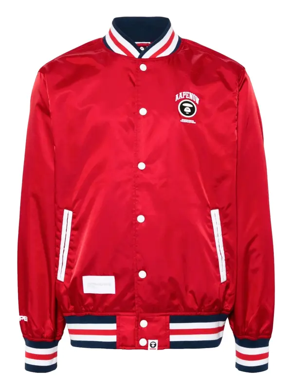 AAPE BY *A BATHING APE® Stripe-trim Bomber Jacket - Red