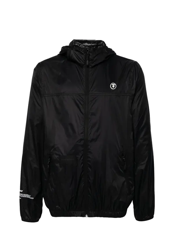 AAPE BY *A BATHING APE Logo-appliqué Hooded Jacket - Black