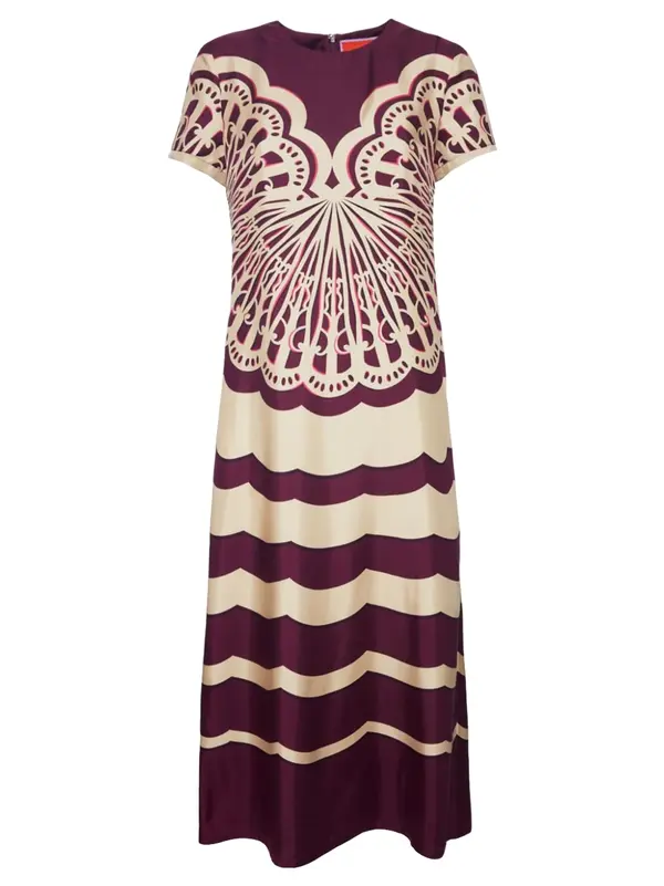 La DoubleJ Swing Silk Maxi Dress - Purple