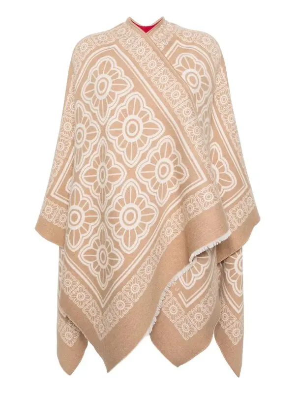 La DoubleJ Reversible Poncho - Brown