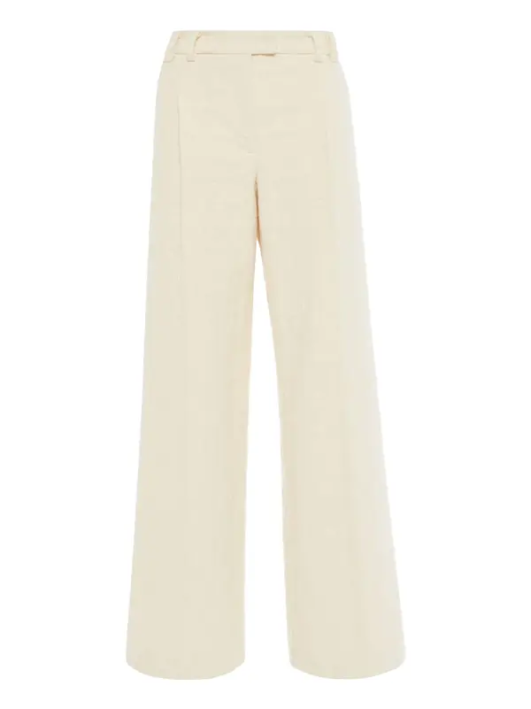 La DoubleJ La Comasca Jacquard Trousers - Neutrals