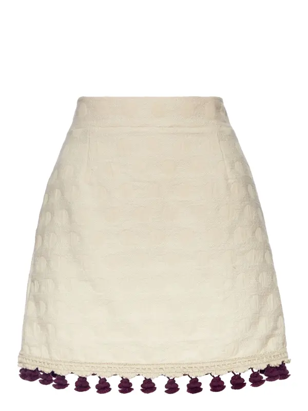 La DoubleJ Baia Jacquard Mini Skirt - Neutrals