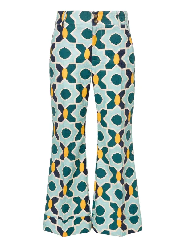 La DoubleJ Hendrix Jacquard Tailored Trousers - Blue