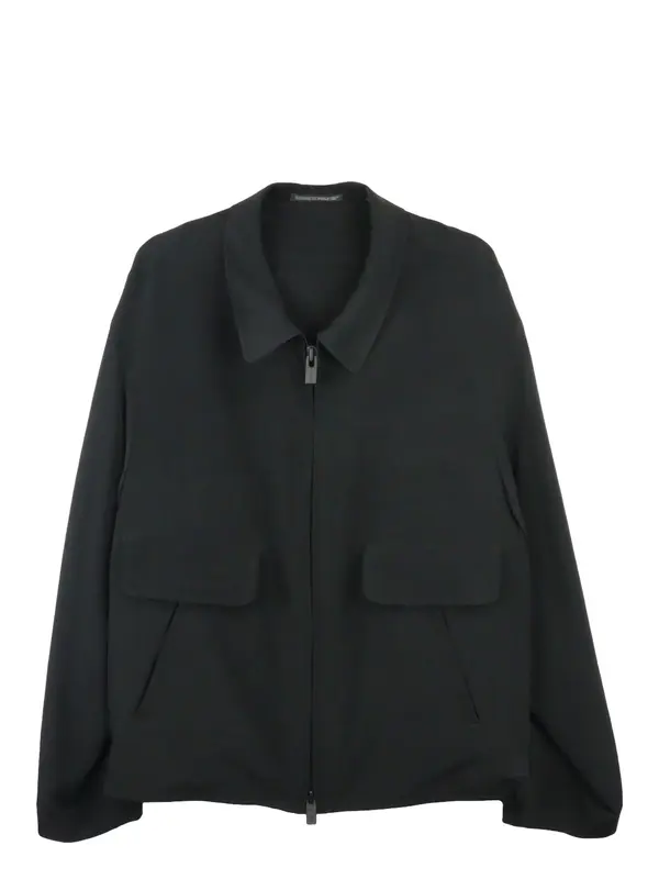 Yohji Yamamoto Zip-up Shirt Jacket - Black
