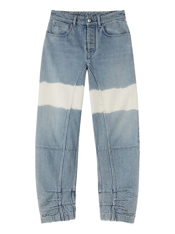 JIL SANDER High-waisted Color-block Jeans - Blue