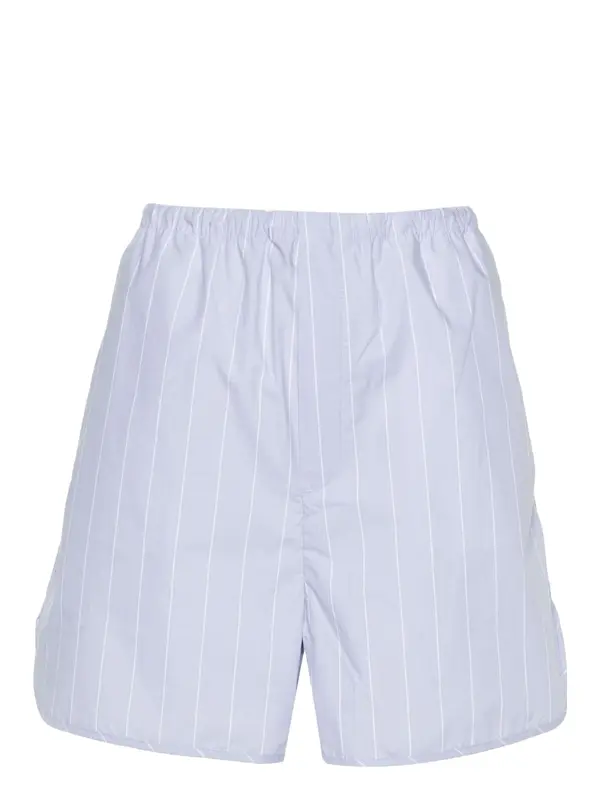 Filippa K Striped Organic-cotton Shorts - Blue