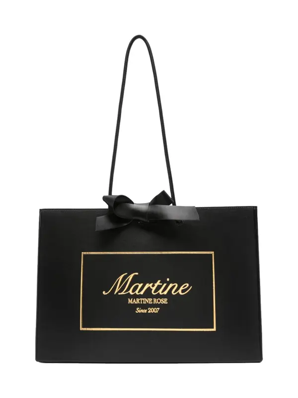 Martine Rose Logo-debossed Tote Bag - Black