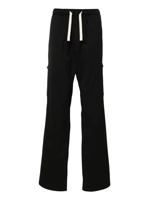 Palm Angels Drawstring Waist Wide-leg Trousers - Black