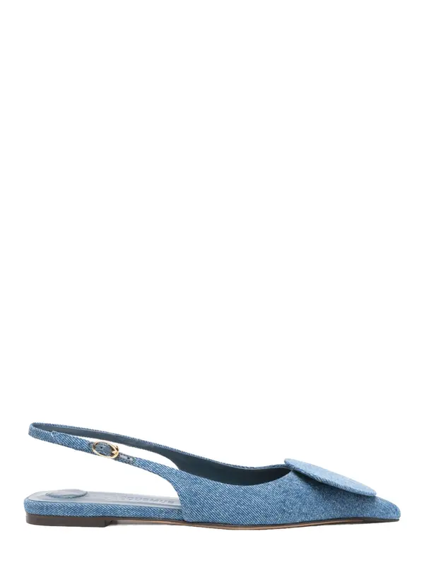 Jacquemus Les Slingback Duelo Plates Ballerina Shoes - Blue