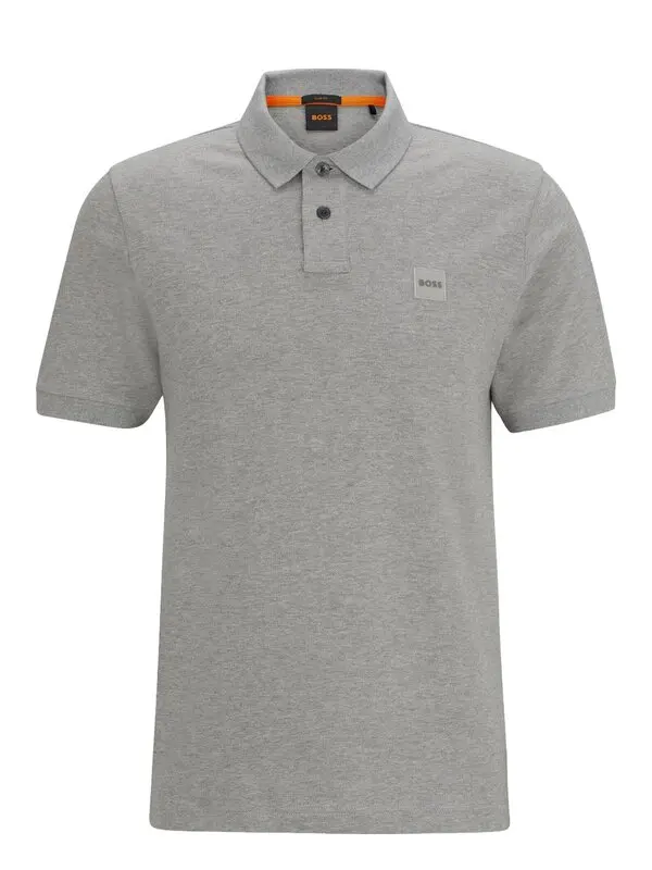 BOSS Logo-appliqué Polo Shirt - Grey