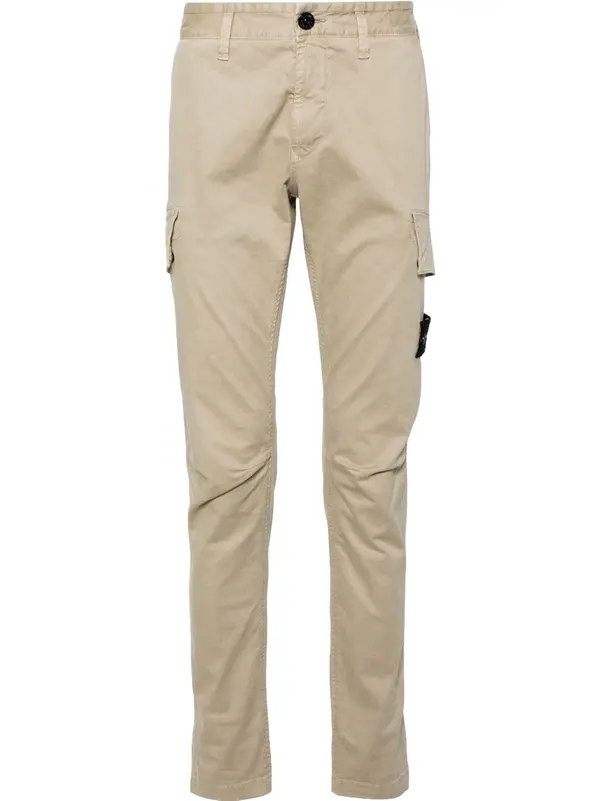 Stone Island Tapered Cargo Trousers - Neutrals