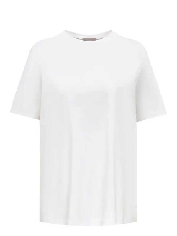 12 STOREEZ Crew-neck Cotton T-shirt - White