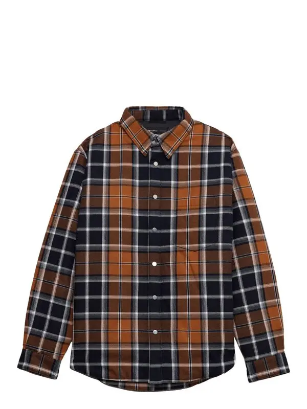 PURPLE BRAND Plaid Cotton Shirt - Brown