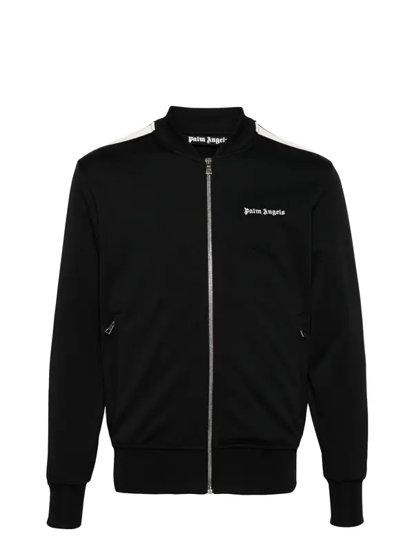 Palm Angels Logo-embroidered Track Jacket - Black