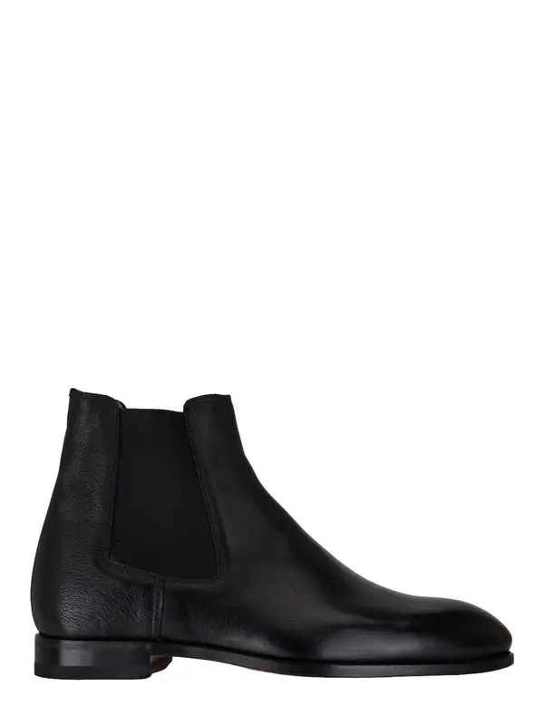 Bontoni Almond-toe Leather Chelsea Boots - Black