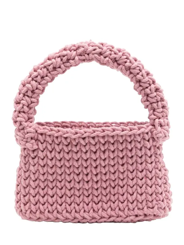 Nannacay Nicoletta Crochet-knit Shoulder Bag - Pink